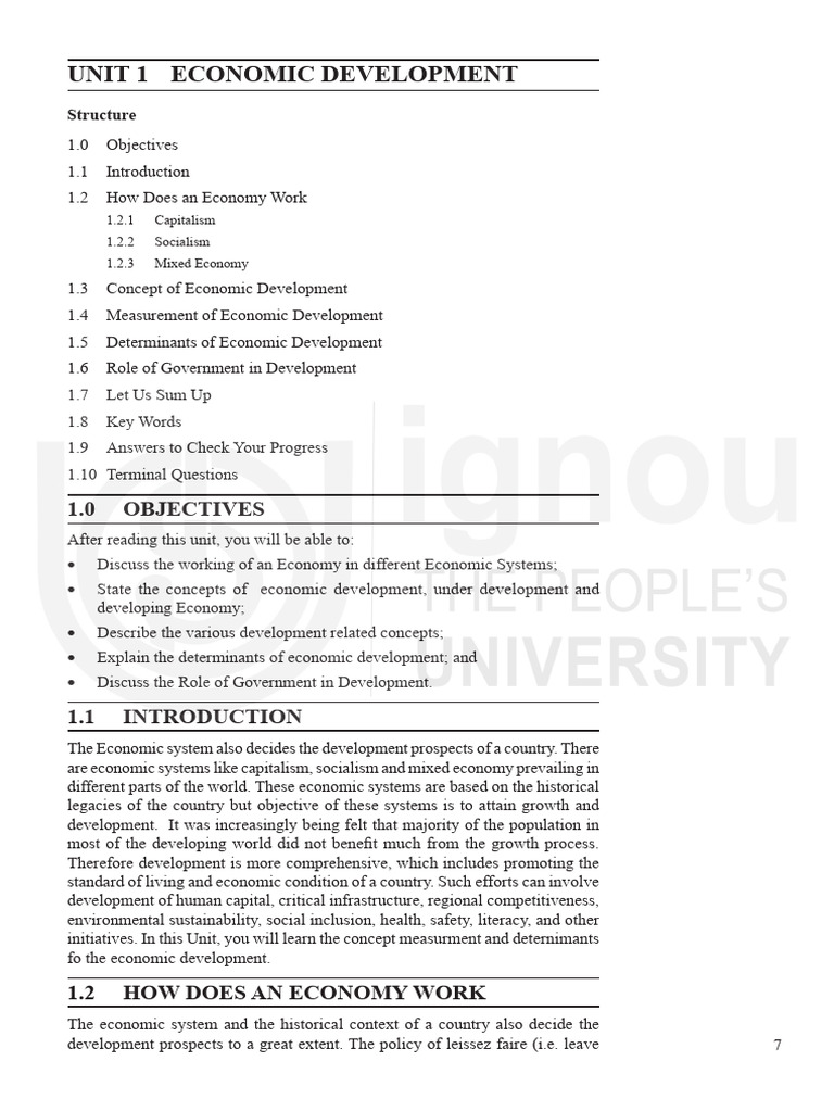 Unit 1 | PDF | Capitalism | Economic Growth
