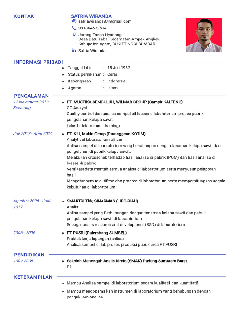 Contoh CV Terbaik | PDF