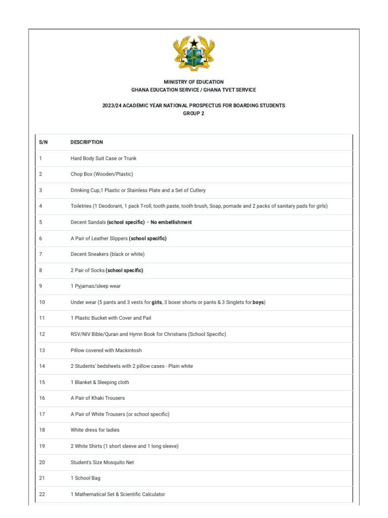 Cssps - Gov.gh Placement Prospectus | PDF