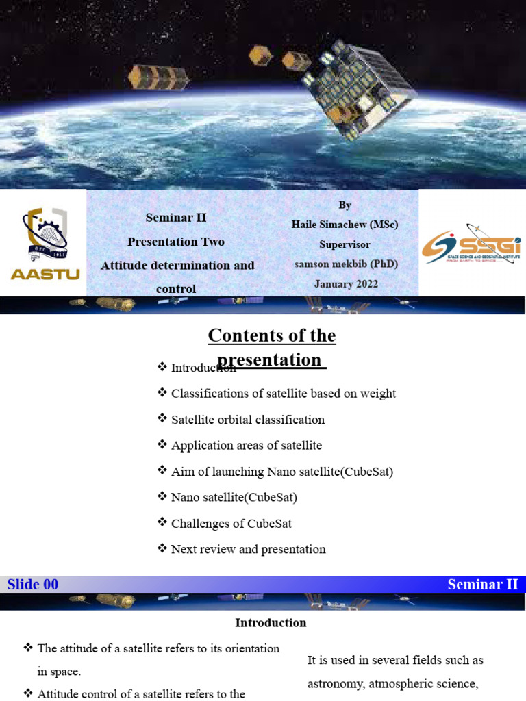 CubeSat Attitude Control Seminar | PDF | Satellite | Flight