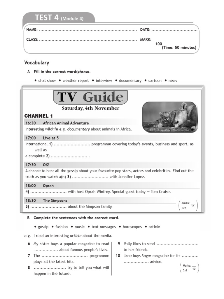 05 Module Test 4 ACTION 3 | PDF