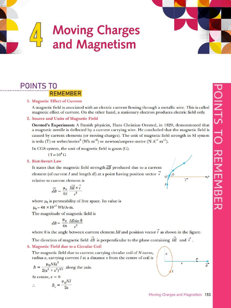 Moving Charges and Magnetism | PDF