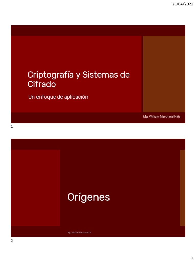 04 Criptografia Seguridad MaestriaFISUNCP 2021 | PDF | Criptografía | Clave (criptografía)