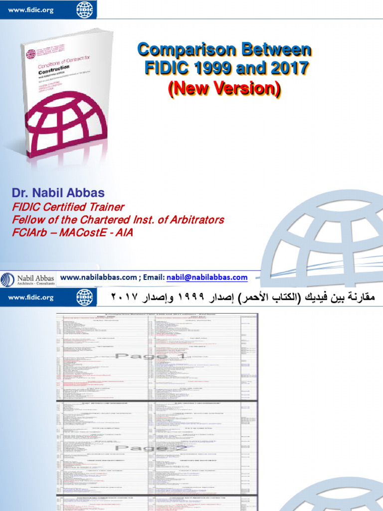 Fidic 1999 - 2017 | PDF