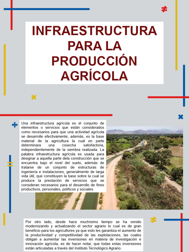 INFRAESTRUCTURA | PDF | Agricultura | Infraestructura