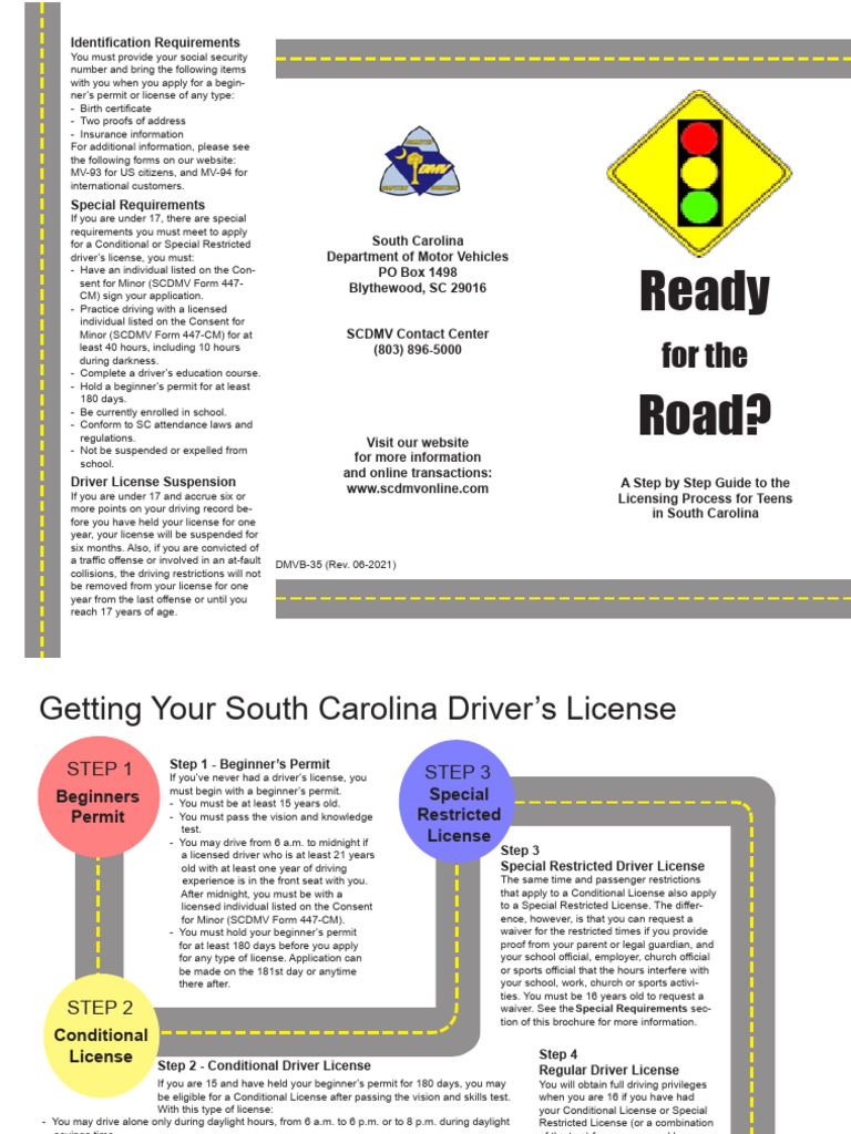 SCDMV License roadmap | PDF | Driver's License | Road Transport