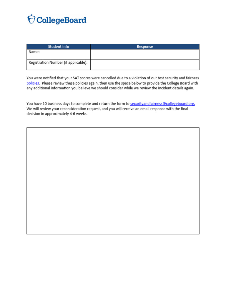 Reconsideration Form | PDF