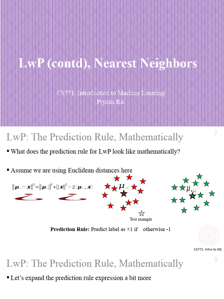 Lecture 3 | PDF | Statistical Classification | Cross Validation (Statistics)