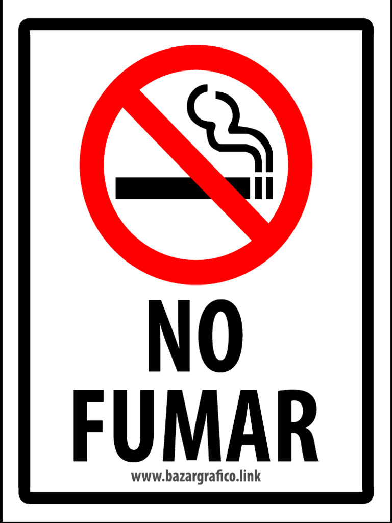 Letrero No Fumar para Imprimir Gratis en T Carta | PDF