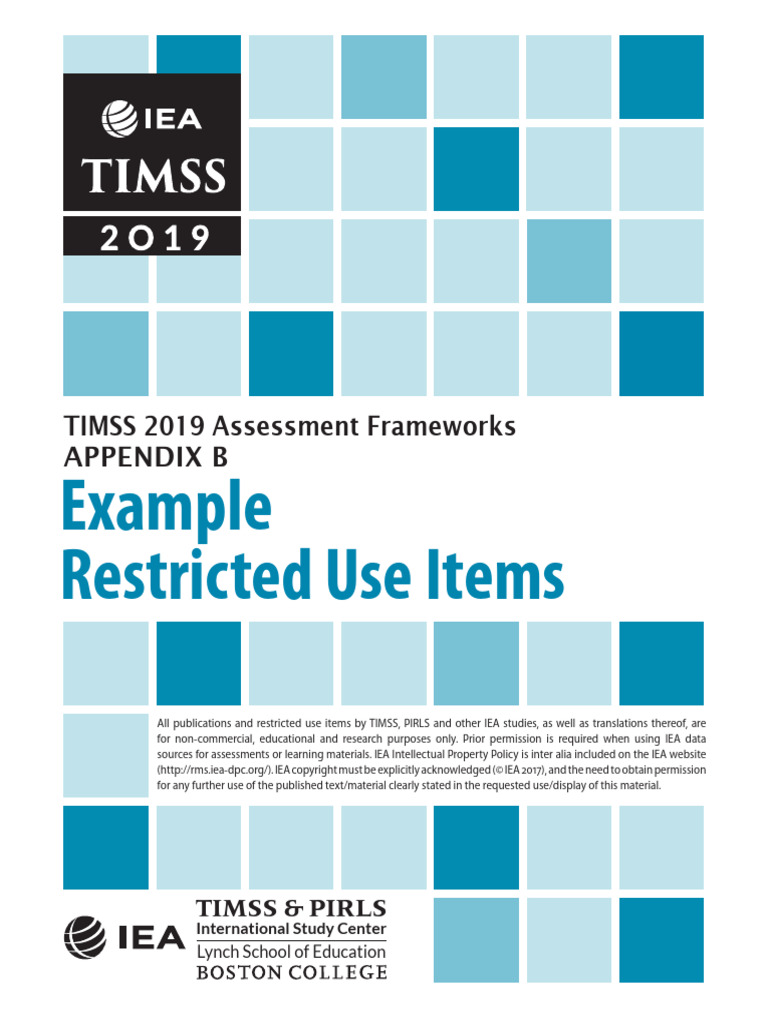 Timss Mathematics Example Questions | PDF | Intelligence | Intellectual ...