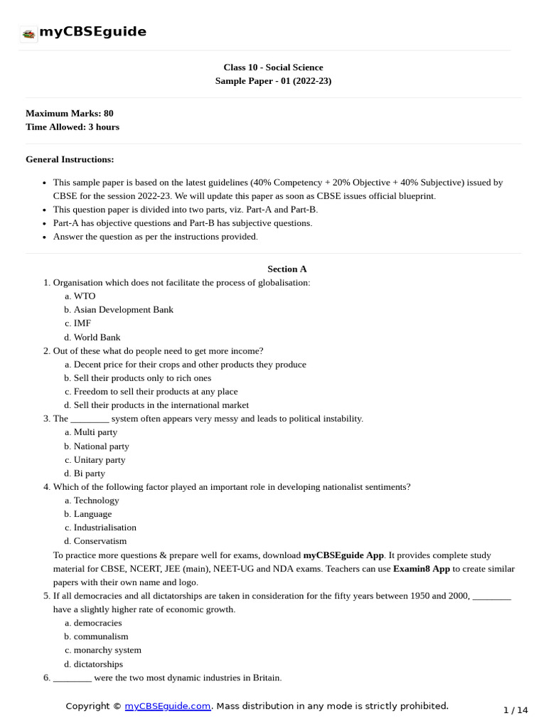 10 Socialscience sp01 | PDF