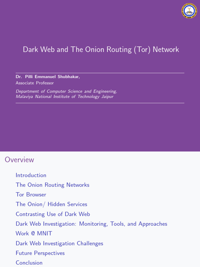 Dark Web and The Onion Routing (TOR) | PDF | Computer Network ...