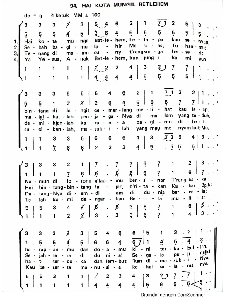 Hai Kota Mungil Betlehem | PDF