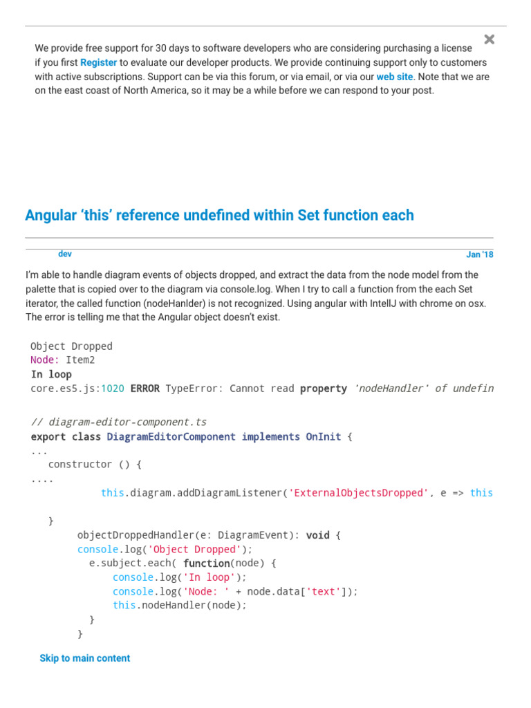 Angular 'This' Reference Undefined Within Set Function Each - GoJS - Northwoods Software | PDF ...