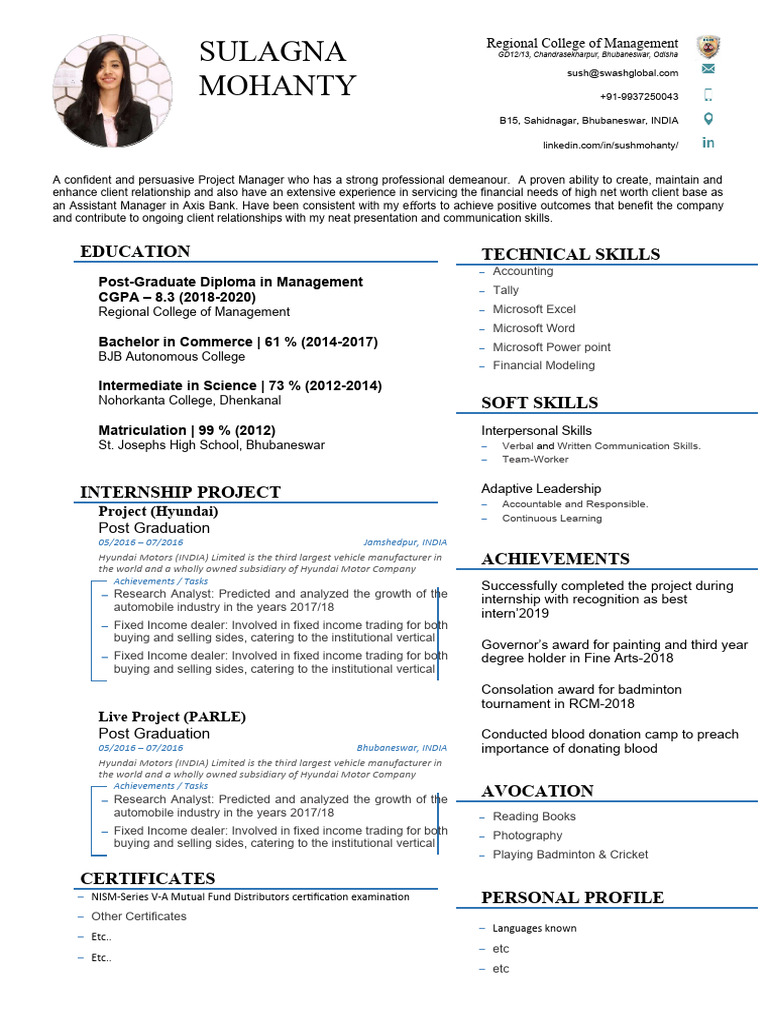 RCM Resume Without Work Ex | Download Free PDF | Financial Analyst