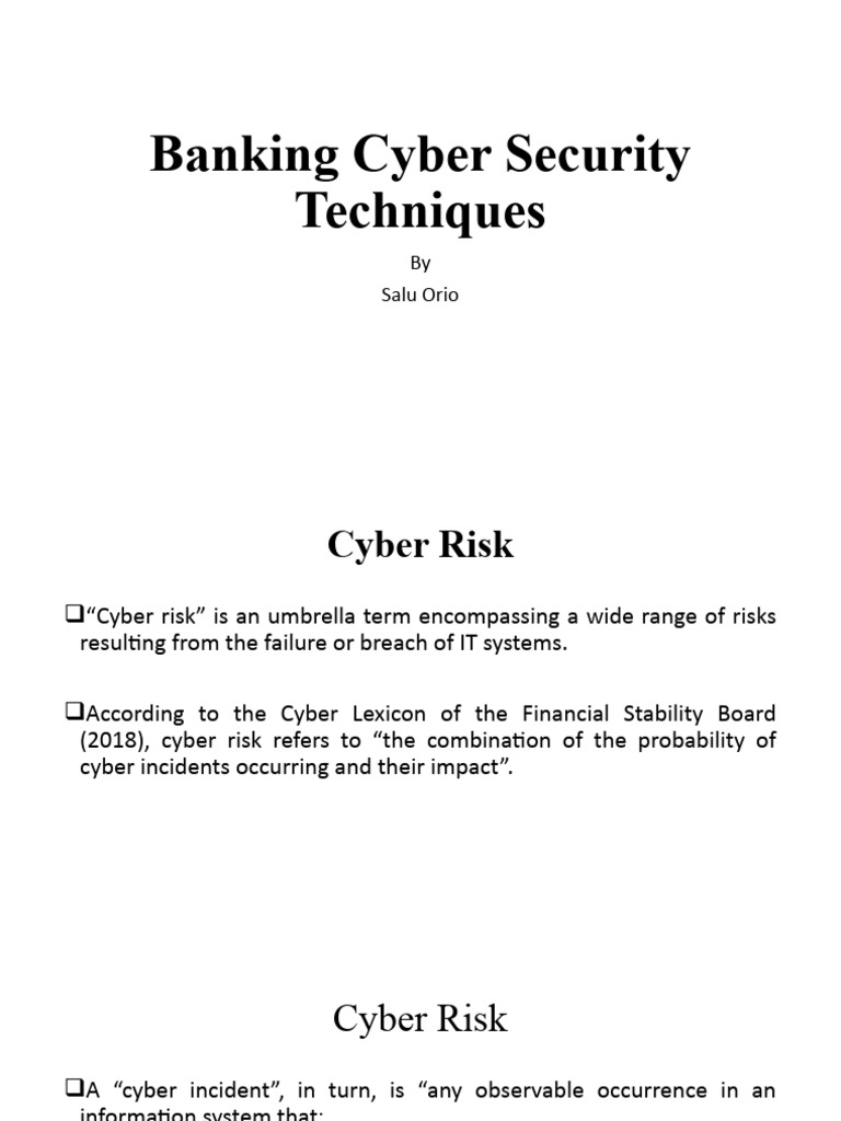 Banking Cyber Security Techniques | PDF | Security | Computer Security