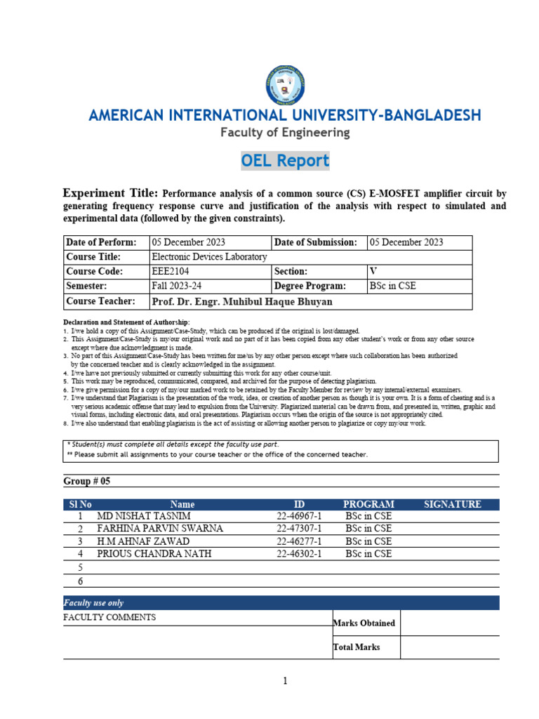 Final ReportOEL | PDF
