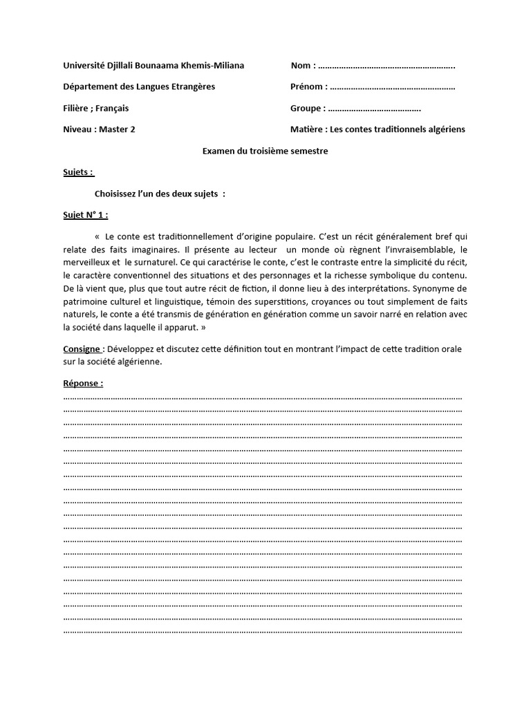 Examen 2020 Master 2 | PDF