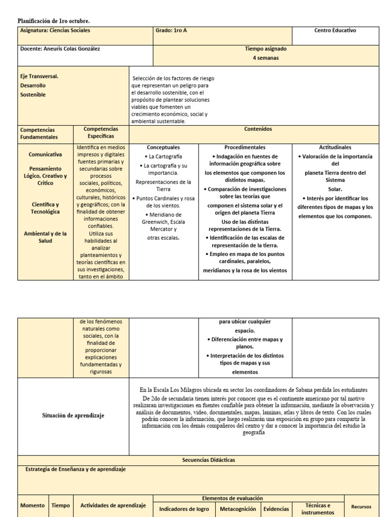 Esquema de Unidad de Aprendizaje. | PDF