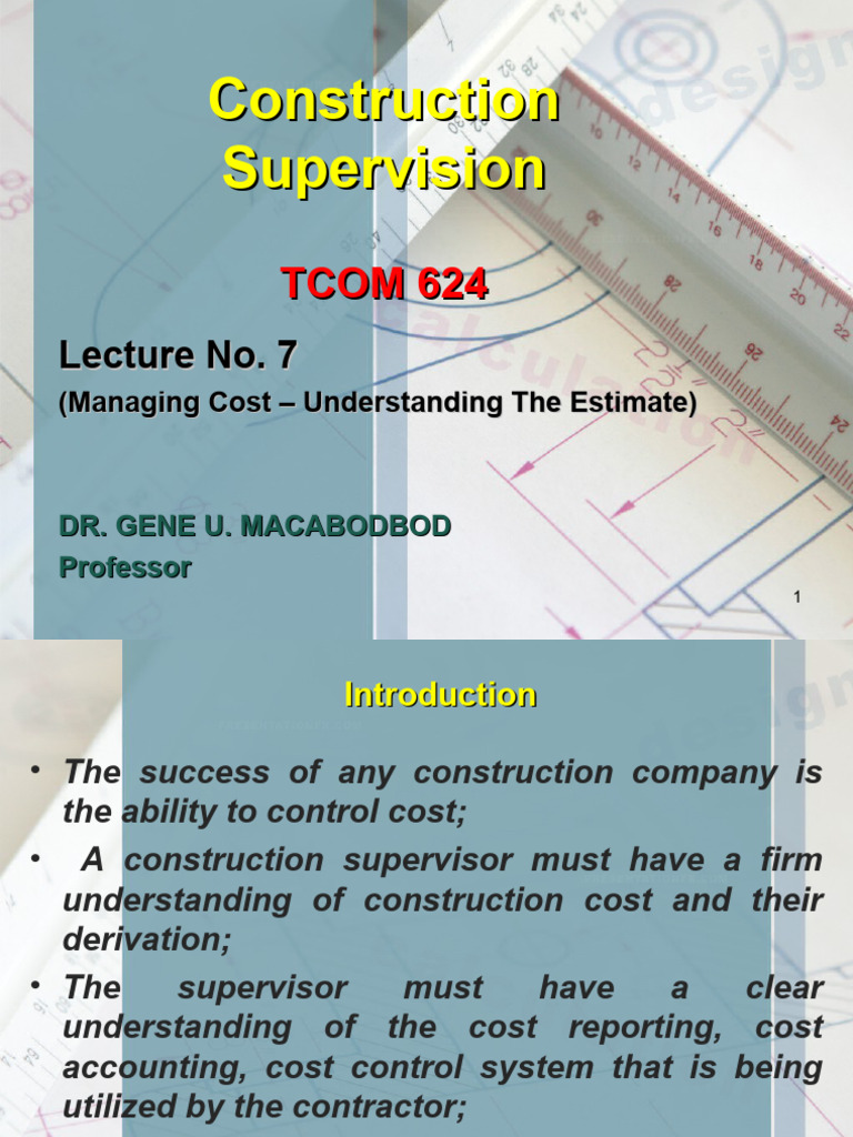 Lecture 7 | PDF | General Contractor | Subcontractor