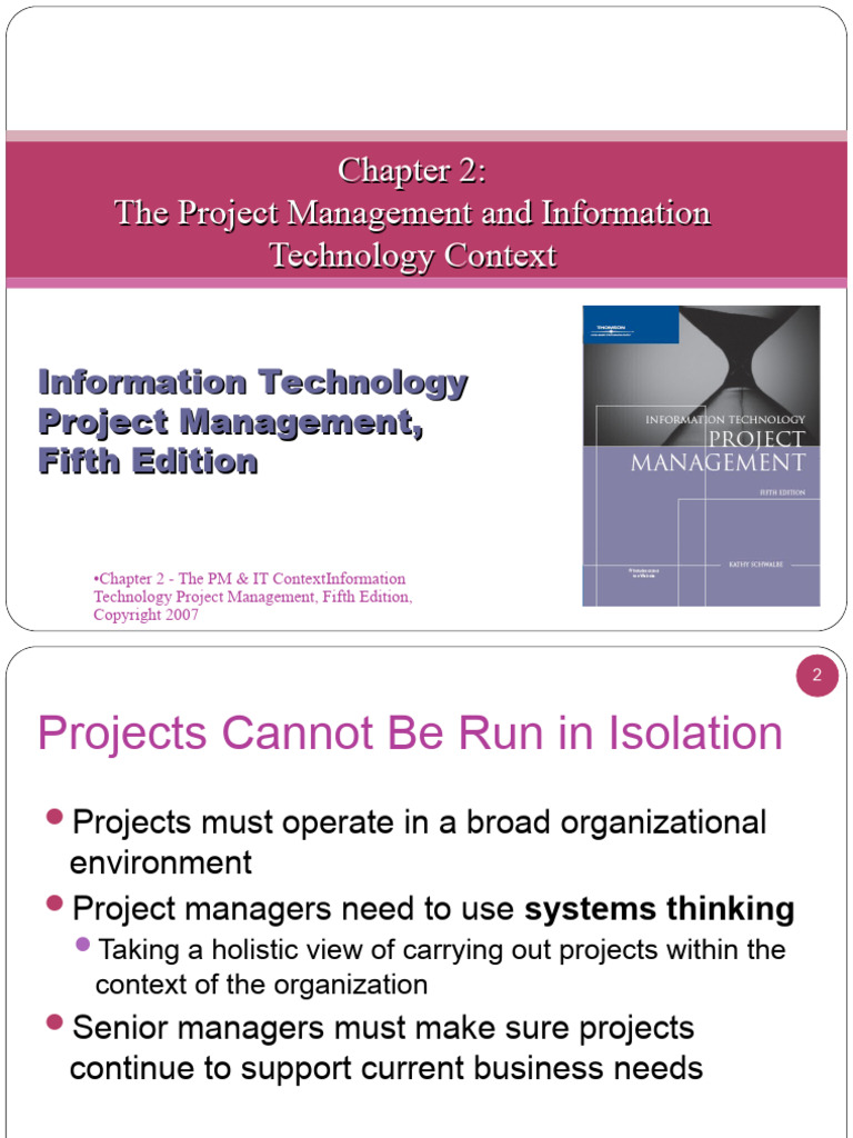 Schwalbe 02PM&IT | PDF | Project Management | Organizational Culture