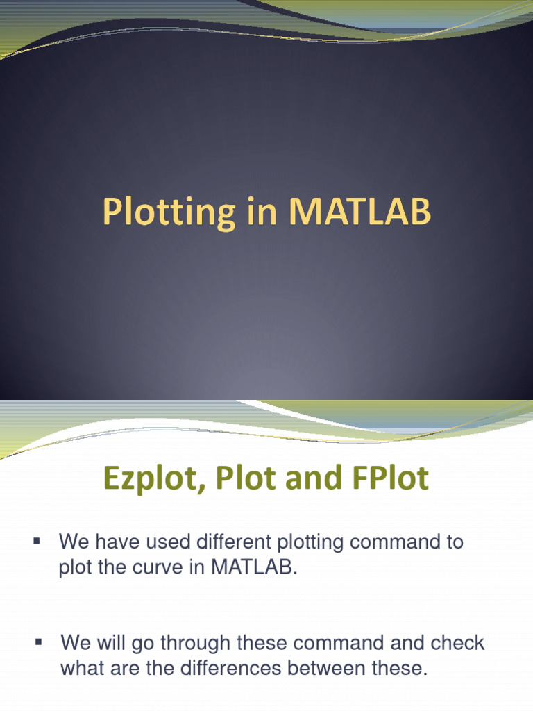 Plotting Techniques in MATLAB | PDF