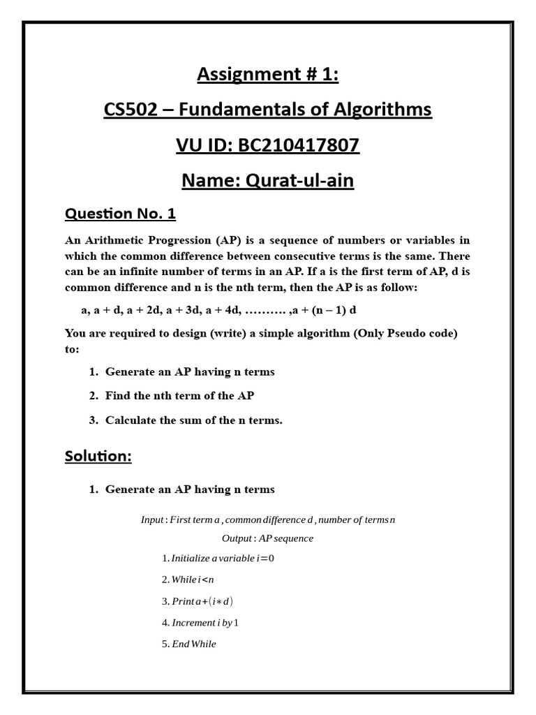 BC210417807 cs502 | PDF | Control Flow | Time Complexity