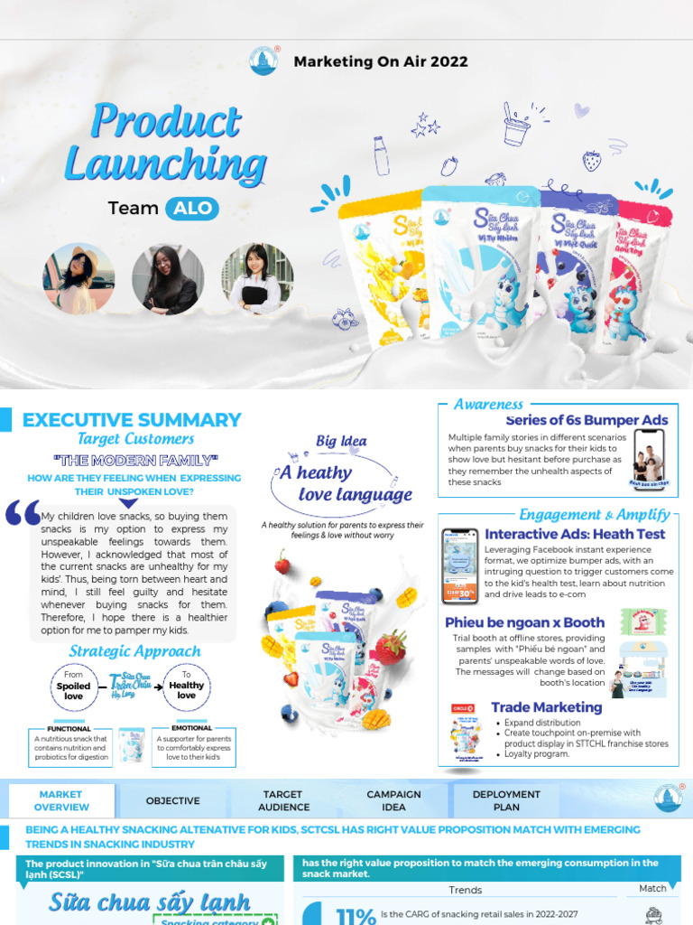 Healthy Snacking for Kids: Sữa Chua Trân Châu | PDF | Brand | Marketing