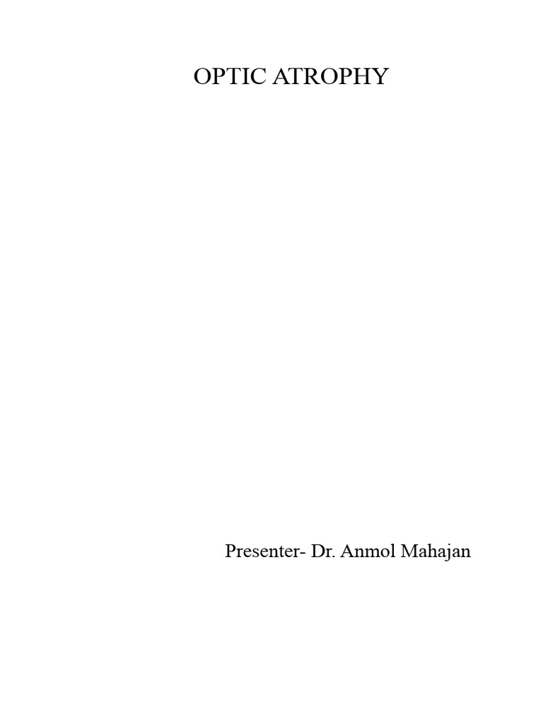 Optic Atrophy Pdf Retina Glaucoma