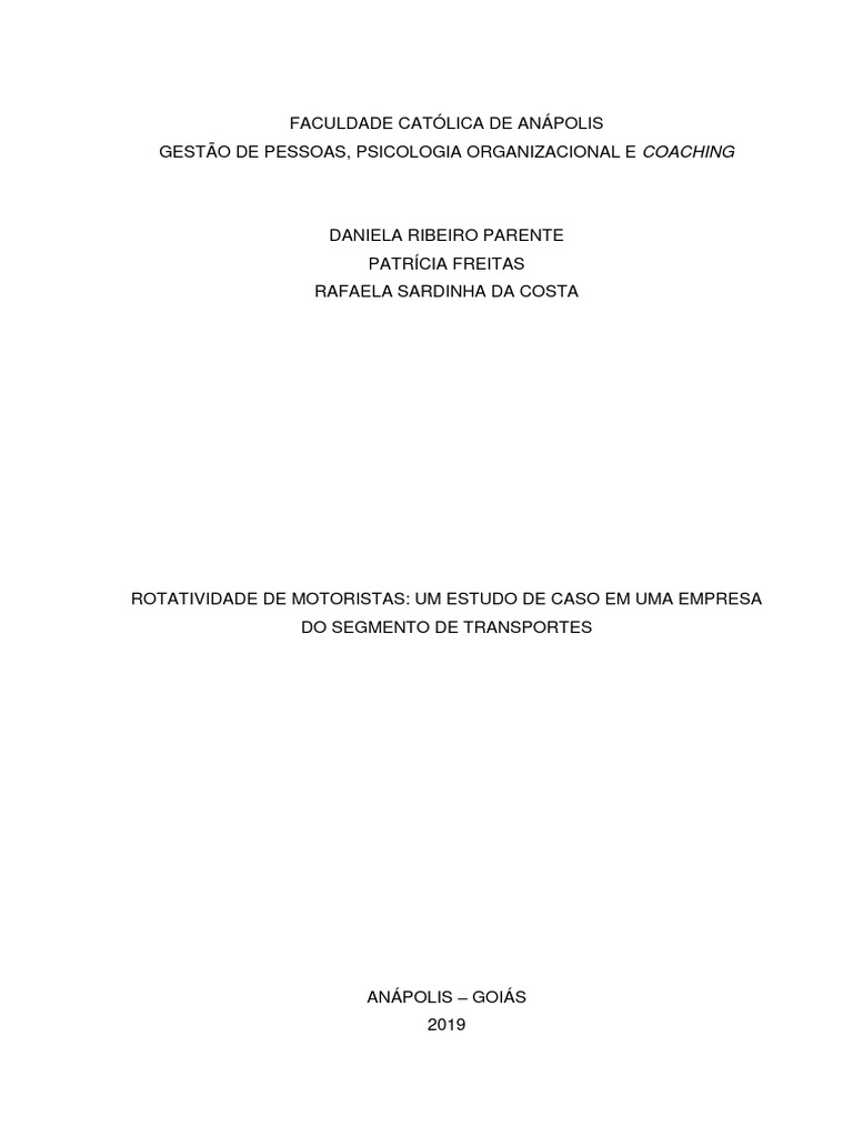 Daniela Ribeiro Parente Patrícia Freitas Rafaela Sardinha Da Costa. | PDF