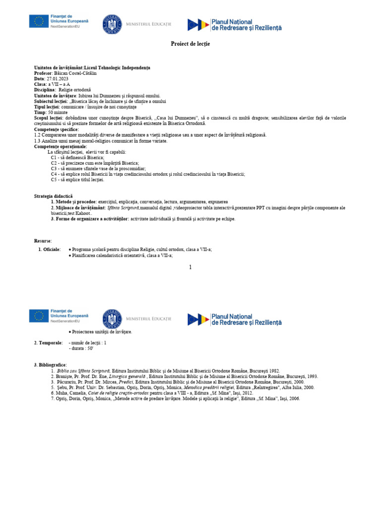 Biserica Locas de Inchinare | PDF