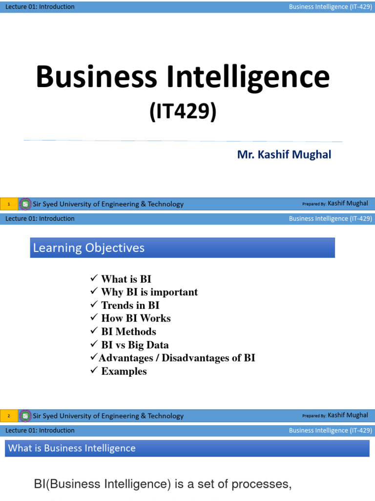 Introduction to Business Intelligence | PDF | Business Intelligence ...