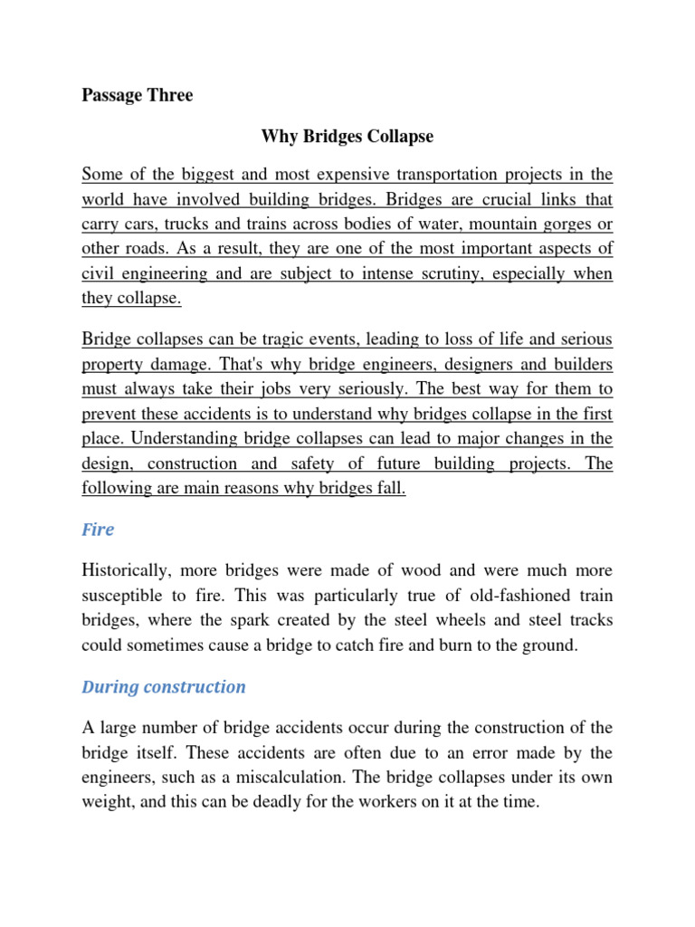 Causes of Bridge Collapses Explained | PDF | Technology & Engineering