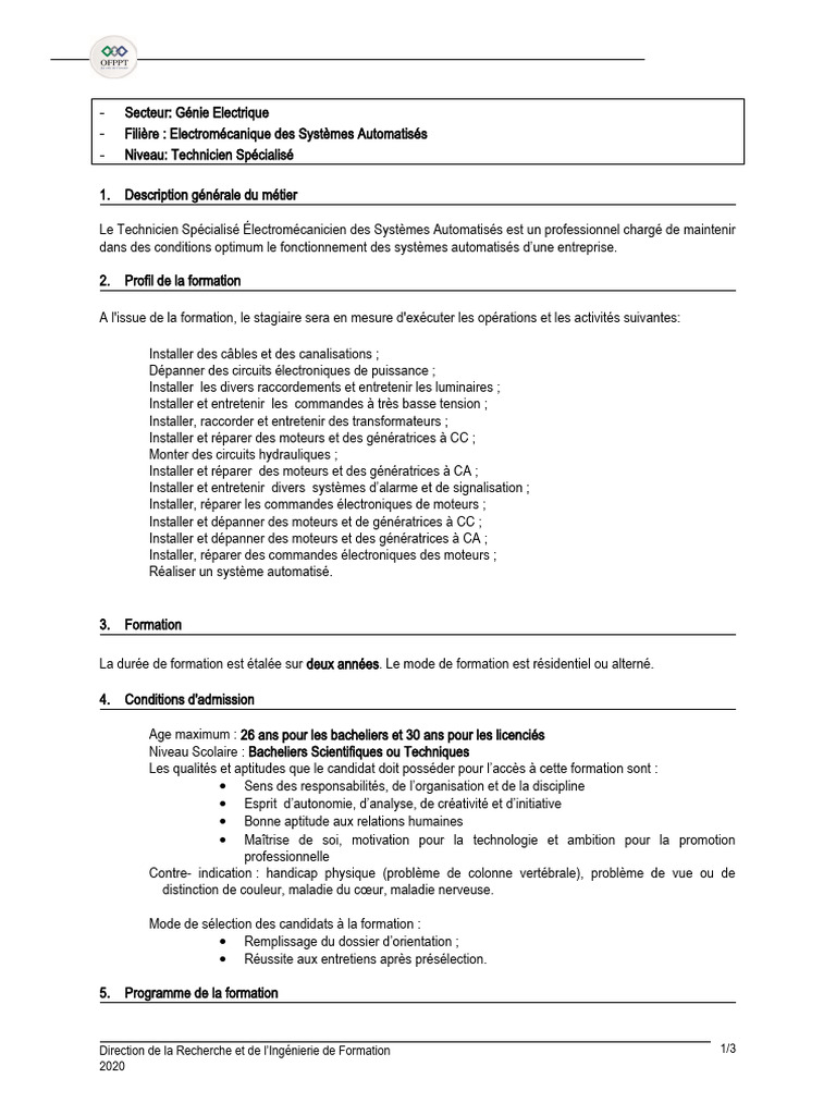 Electromécanique Des Systèmes Automatisés | PDF