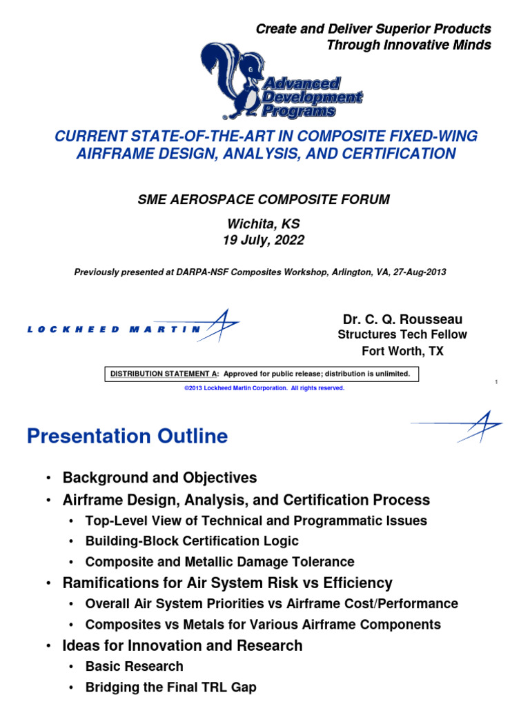 Current State-Of-Art in Composite Fixed Wing Design Analysis ...