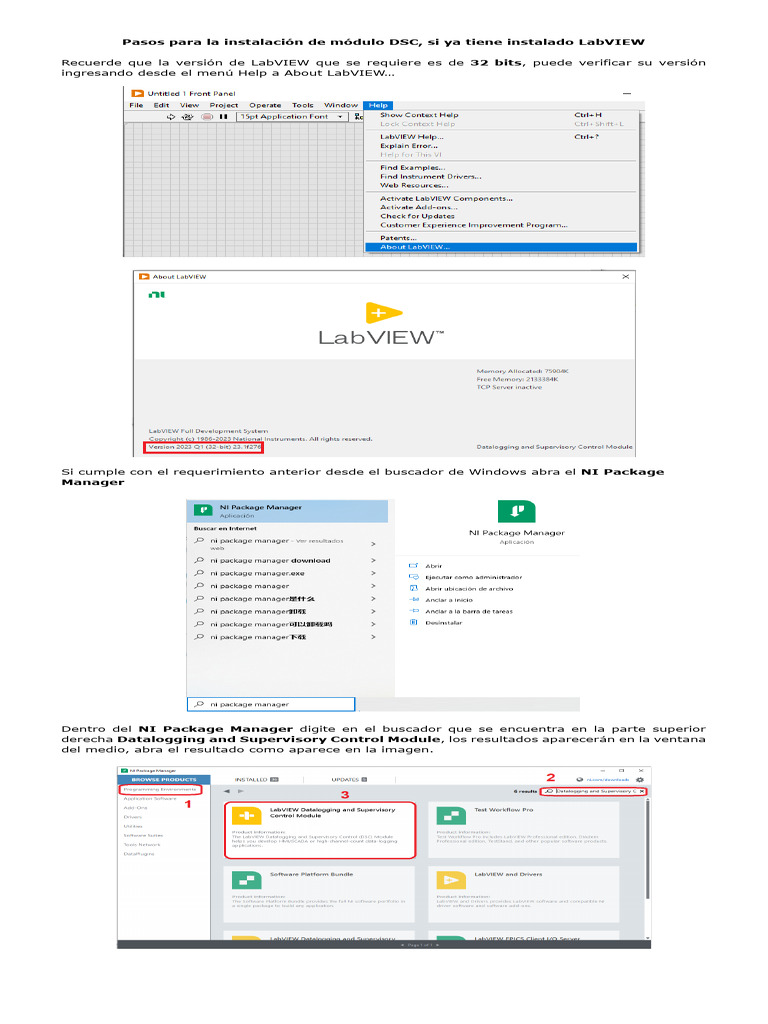 Pasos para La Instalación de Módulo DSC y Activación de LabVIEW | PDF | Tecnología