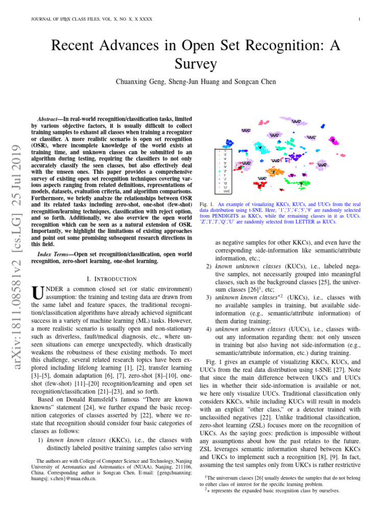 Recent Advances In Open Set Recognition A Survey Pdf Support Vector Machine Machine Learning