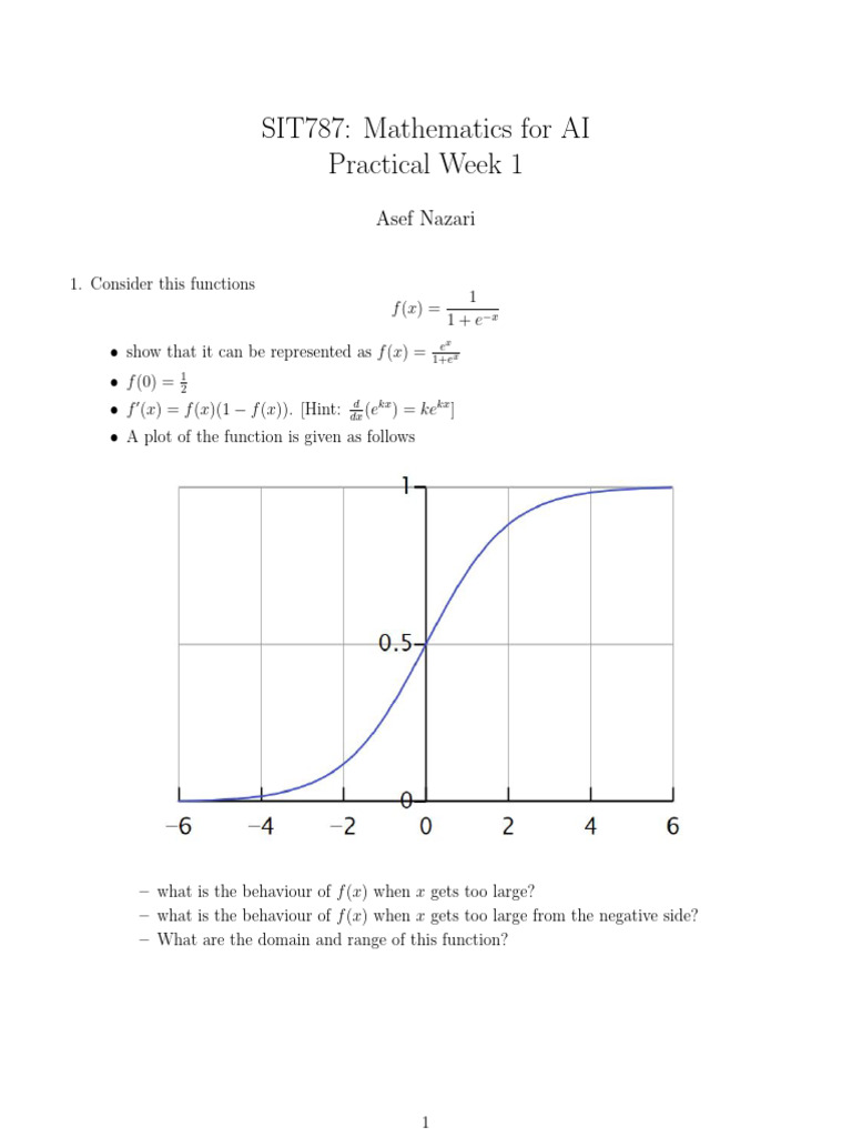 AI Mathematics: Activation Functions Guide | PDF