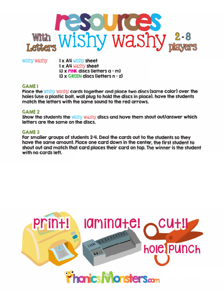 Wishy Washy Letters | PDF