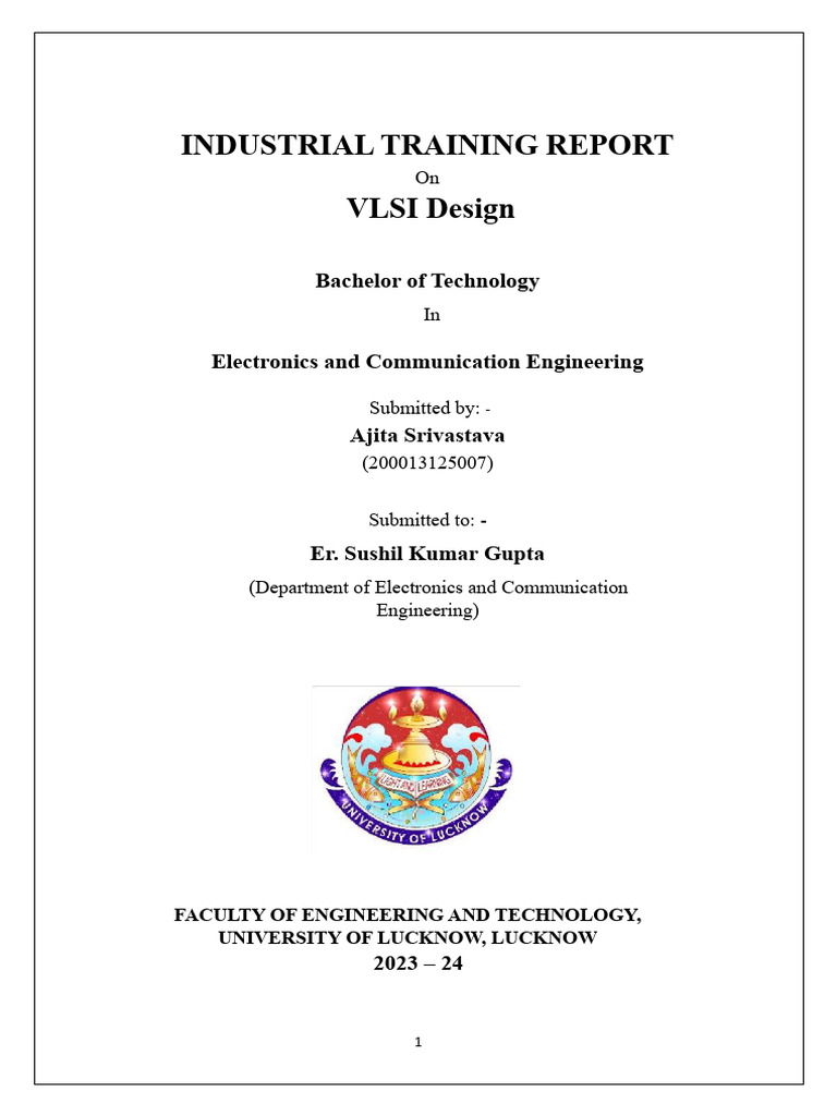 Report Vlsi Pdf Field Effect Transistor Integrated Circuit