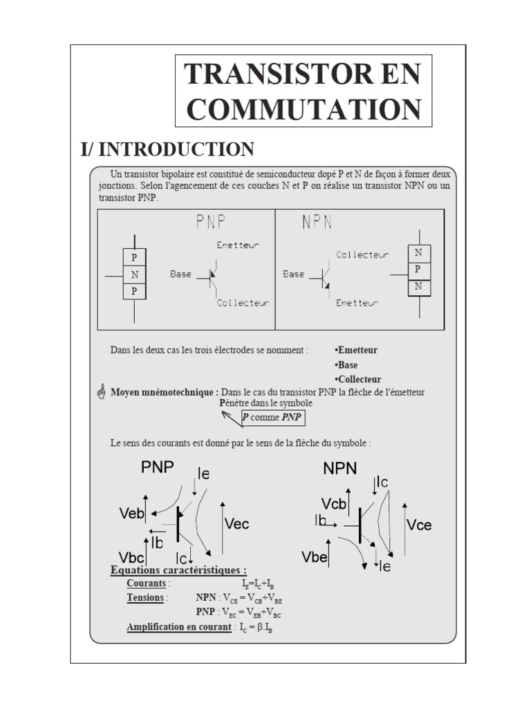 Cours Transistor 2 | PDF | Transistor bipolaire | Transistor