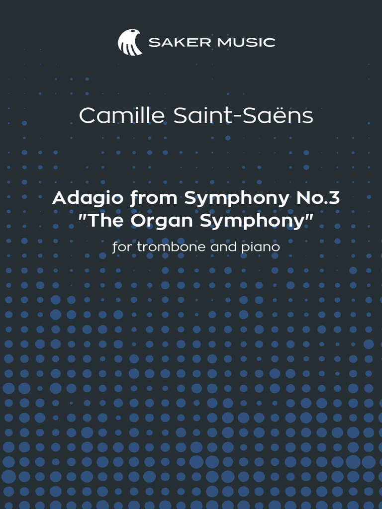 Saint Saens C. Adagio From Symphony No.3 Full Score KZ 0005 Qb64ez ...