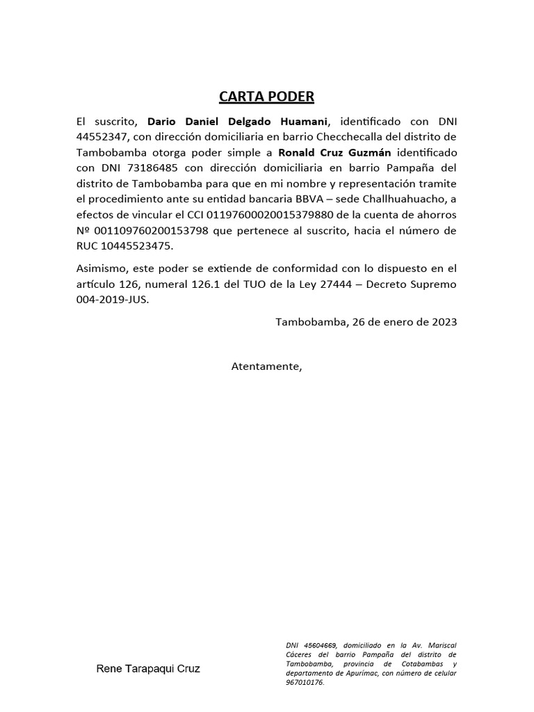 Carta Poder Simple | PDF