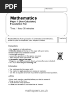 AQA Predicted 2024 Paper 1 Foundation | PDF | Area | Mathematics