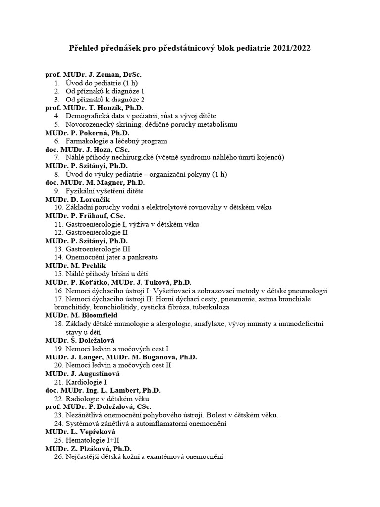 Prednasky 6rocnik 2021 2022 1 | PDF