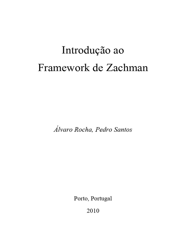 Introdução ao Modelo de Zachman | PDF | Rede de computadores | Informação