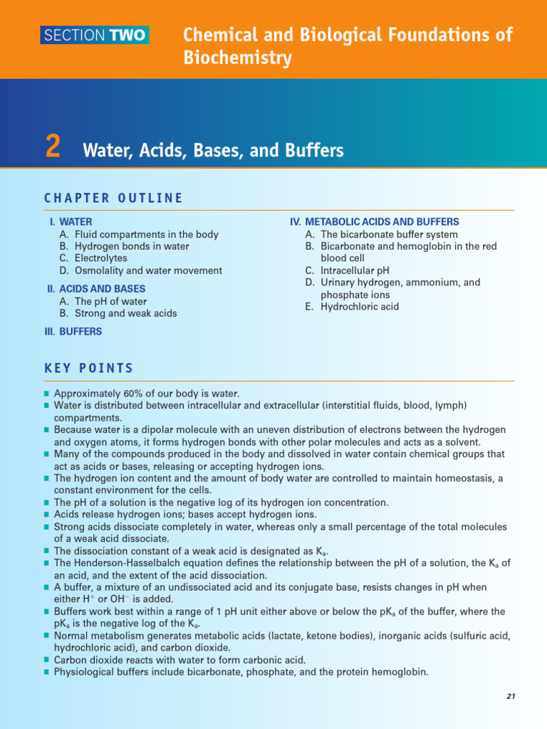 Water and Buffers | PDF | Acid | Acid Dissociation Constant