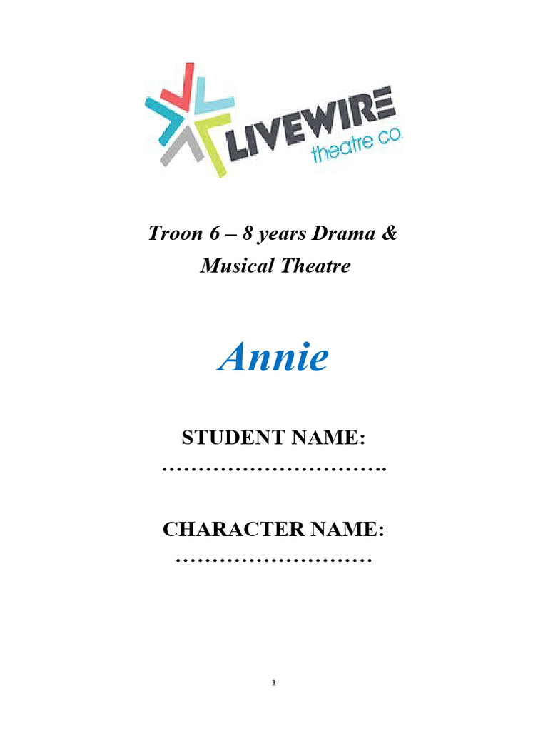 Annie Tech Script | PDF | Annie (Musical)