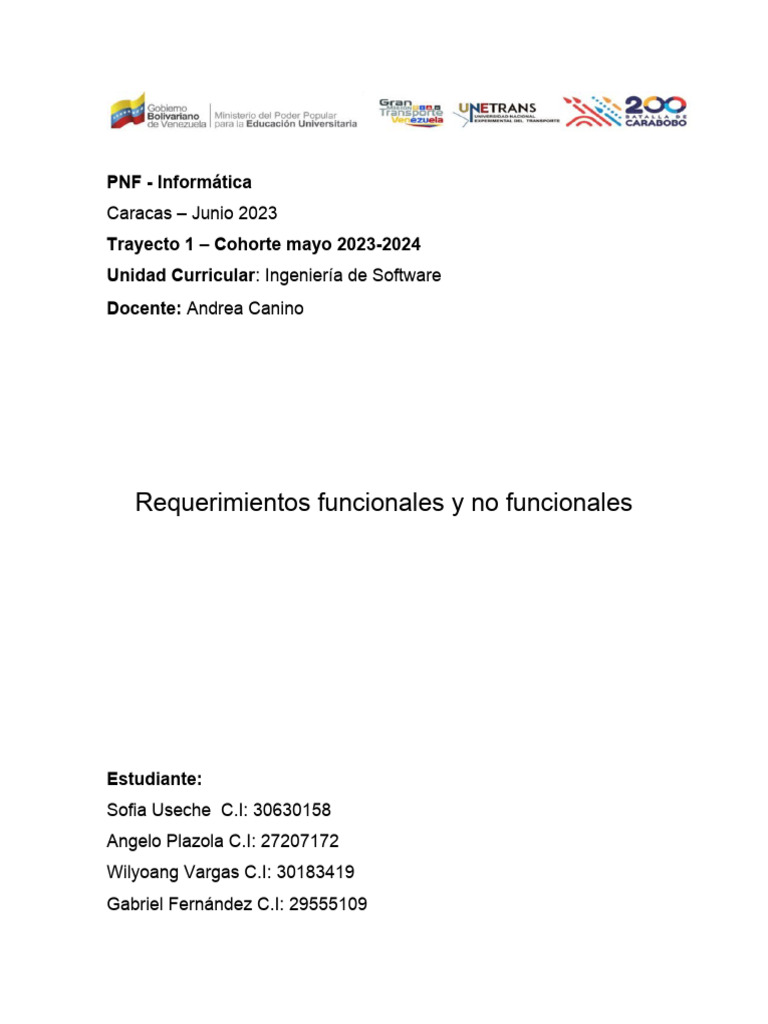 Requerimiento Funcionales y No Funcionales-1 | Descargar gratis PDF ... Requerimiento Funcionales y No Funcionales-1 | Descargar gratis PDF ...