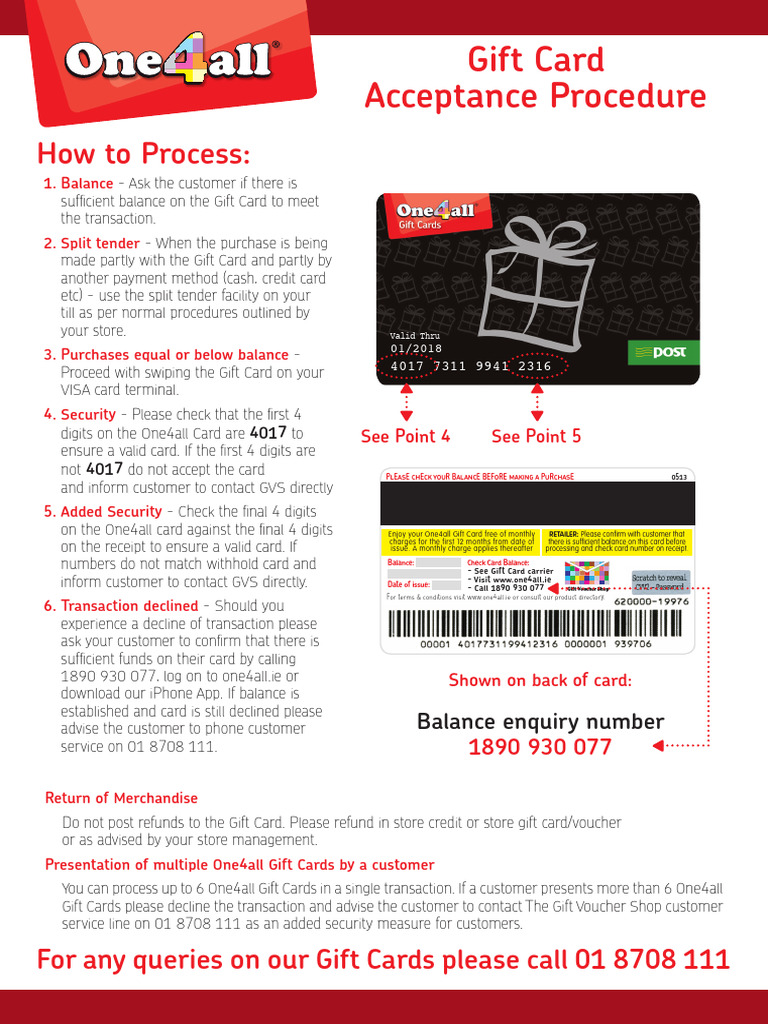 One4all Gift Acceptance | PDF | Gift Card | Debit Card